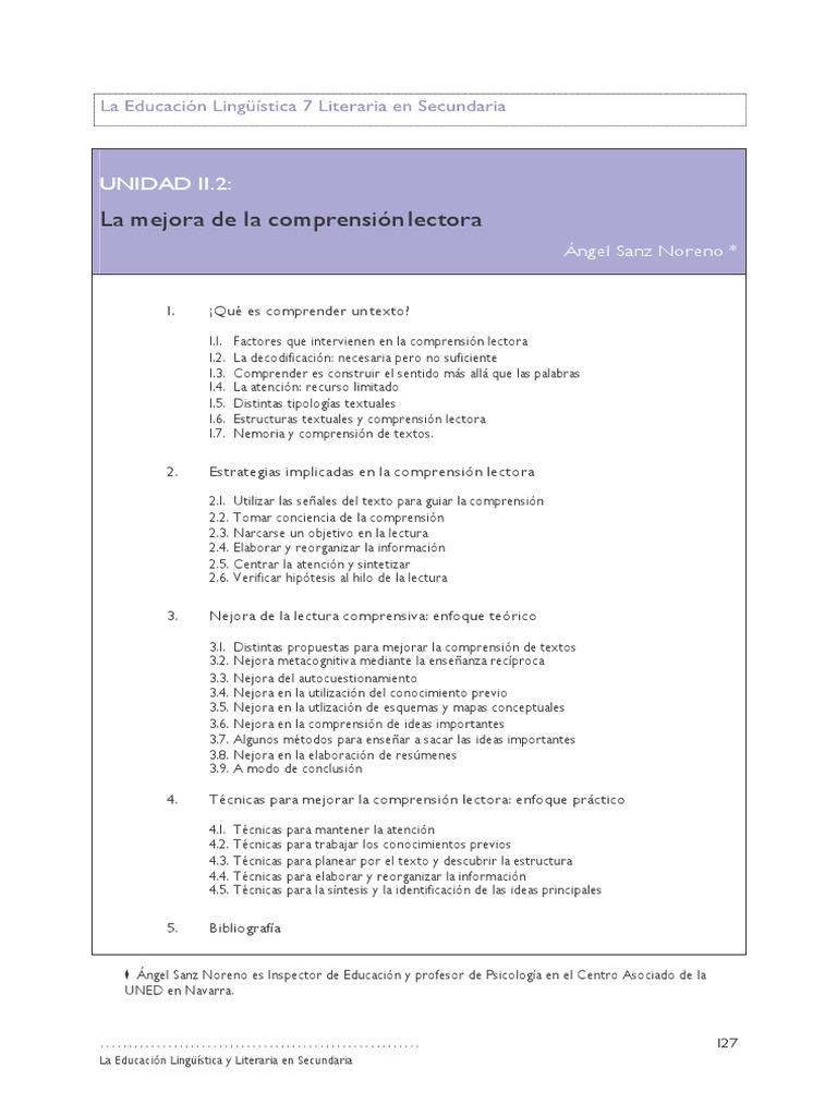 Tecnicas y Preguntas de Comprension Lectora | PDF | Comprensión lectora ...