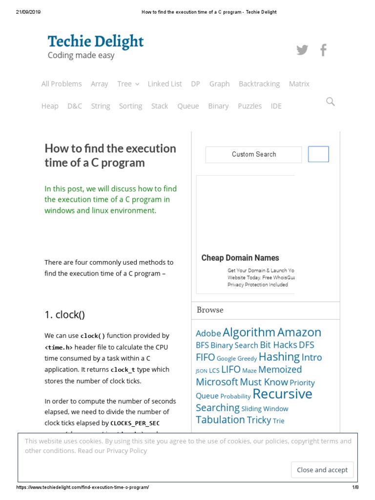 Execution Time CHK Code | PDF | C (Programming Language) | Http Cookie