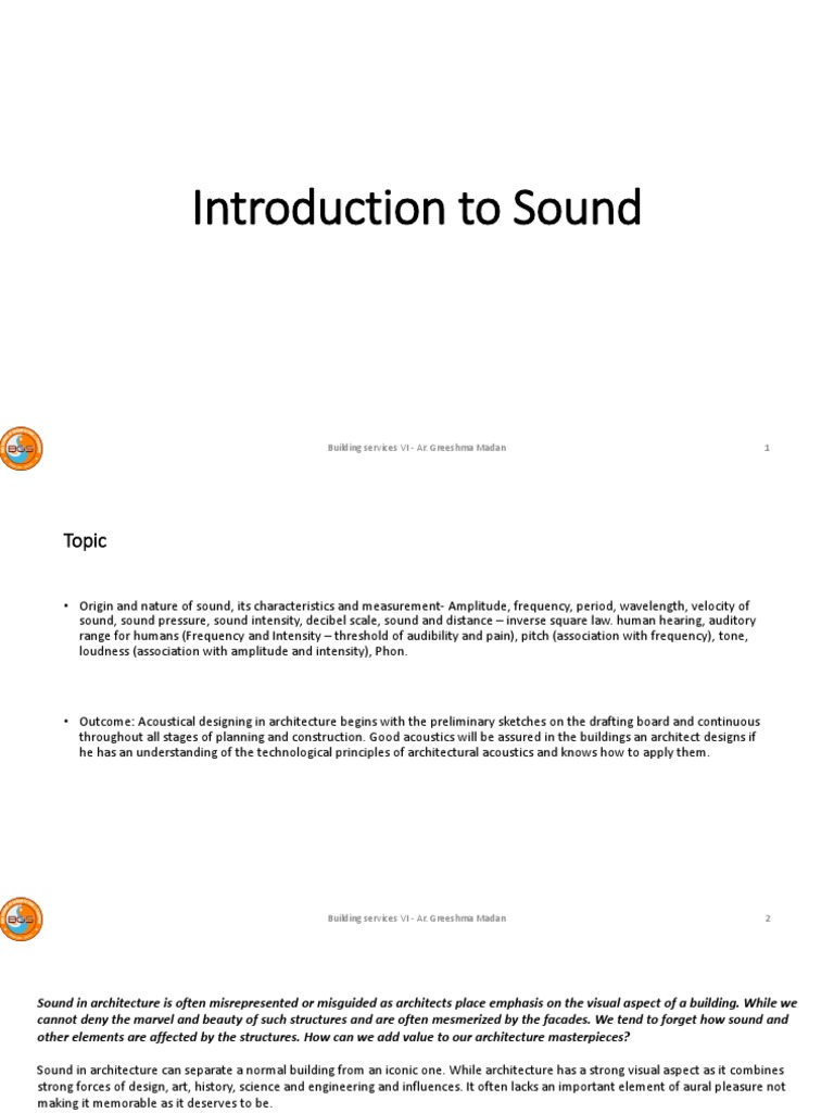 Introduction To Sound | Download Free PDF | Pitch (Music) | Sound