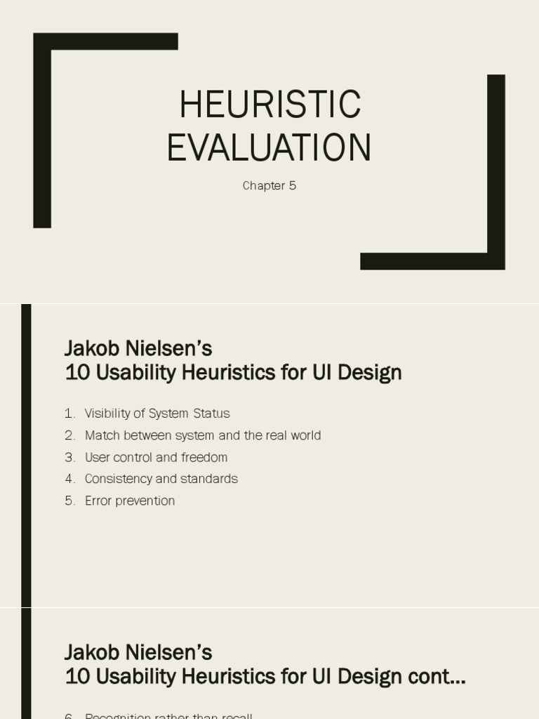 5 - Heuristic Evaluation | PDF | User Interface | Usability