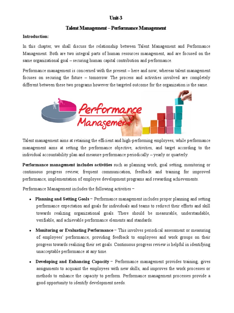 Unit-3 Talent Management - Performance Management | PDF | Goal ...