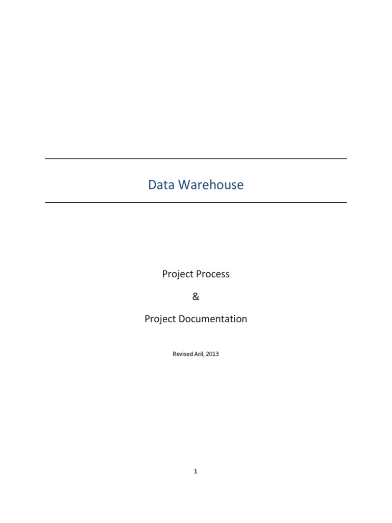 Data Ware Project Documentation Template PDF | PDF | Prototype | Software Bug