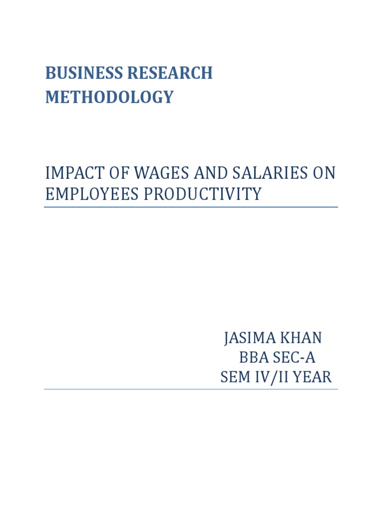 Business Research Methodology | PDF | Employment | Salary