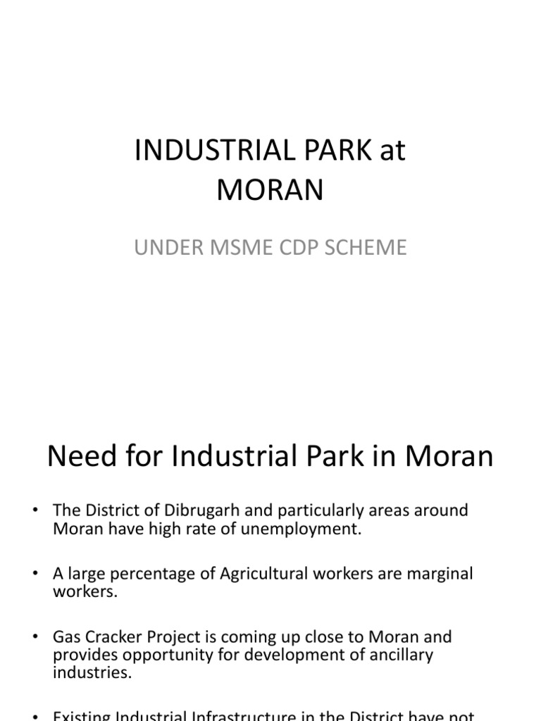Industrial Park at Moran: Under Msme CDP Scheme | PDF | Internal Rate ...