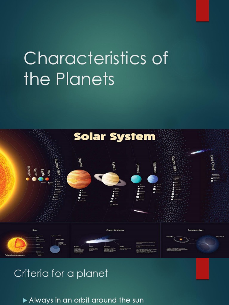 Characteristics of The Eight Planets | PDF | Science & Mathematics