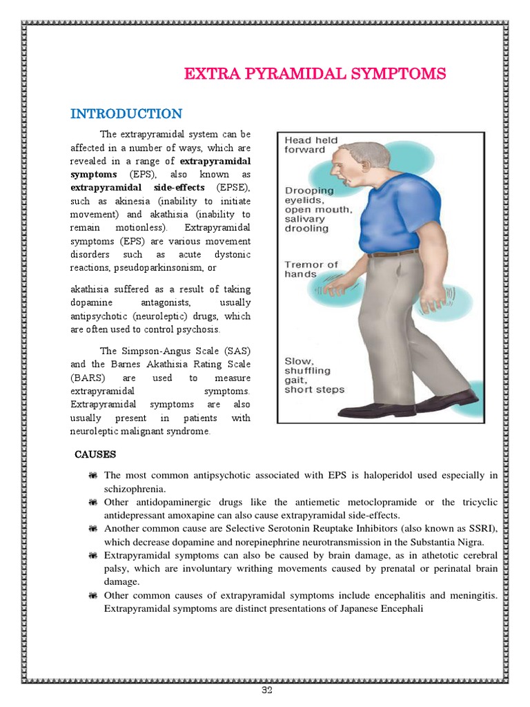 Extrapyramidal Symptoms Extrapyramidal Syndrome | PDF