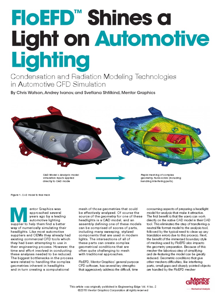 FloEFD Shines A Light On Automotive Lighting | PDF | Headlamp | Light ...