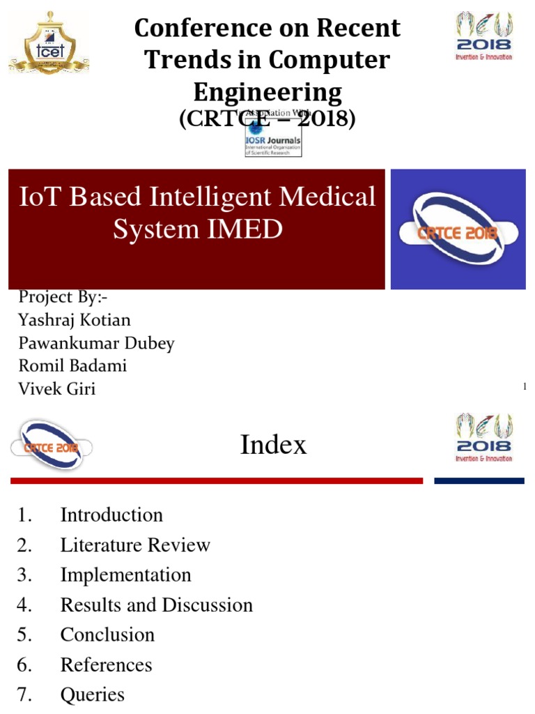 Iot Based Intelligent Medical System Imed: (Crtce - 2018) | PDF ...