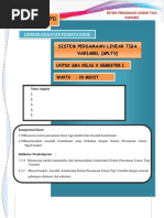 Modul Ajar Sistem Persamaan Dan Pertidaksamaan Linier Kelas X | PDF