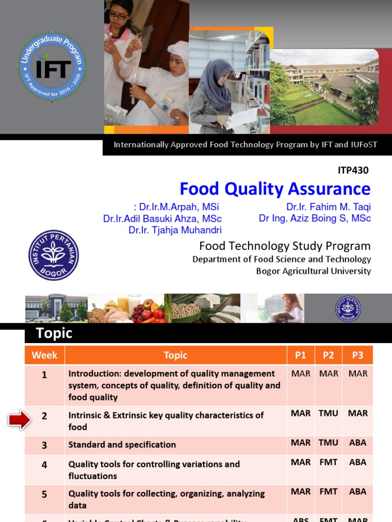 Intrinsic Extrinsic Key Quality Characteristics of Food | PDF | Food ...