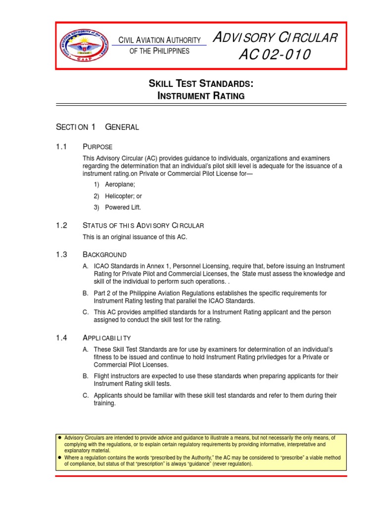 Ac 02-010 | PDF | Instrument Flight Rules | Air Traffic Control