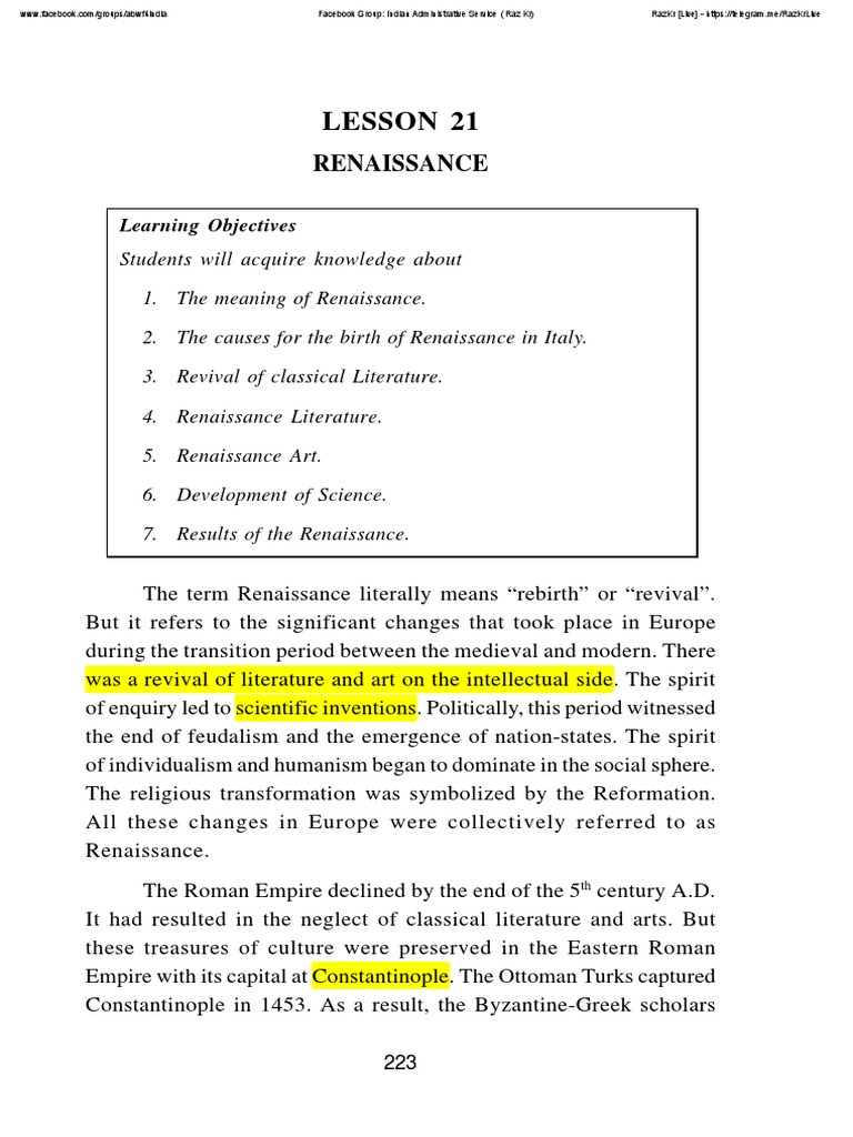 Renaissance Revival: Exploring the Rebirth of Classical Literature, Art ...