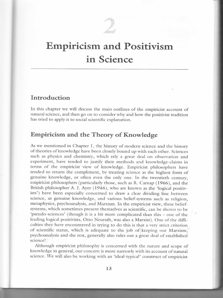 Chapter 2 Empiricism and Positivism | PDF | Empiricism | Falsifiability