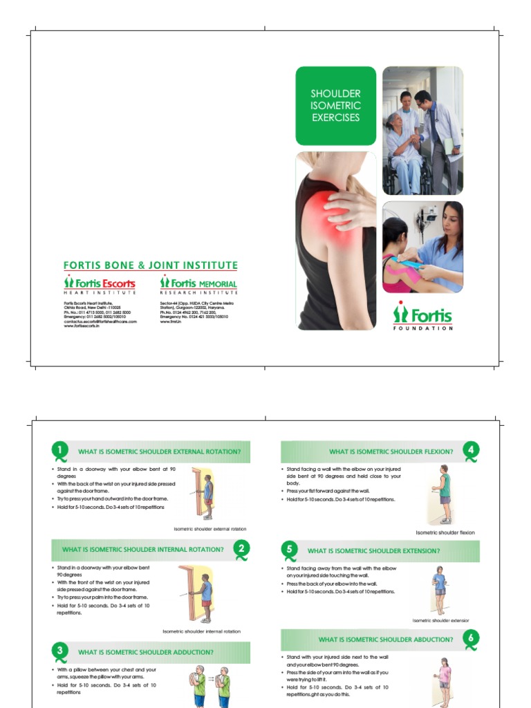 Fbjjji Shoulder Isometric Exercises PDF | PDF | Anatomical Terms Of ...