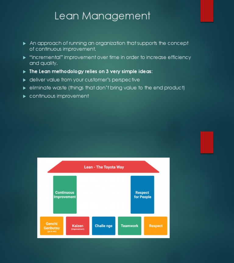 Lean Management: The Lean Methodology Relies On 3 Very Simple Ideas | PDF