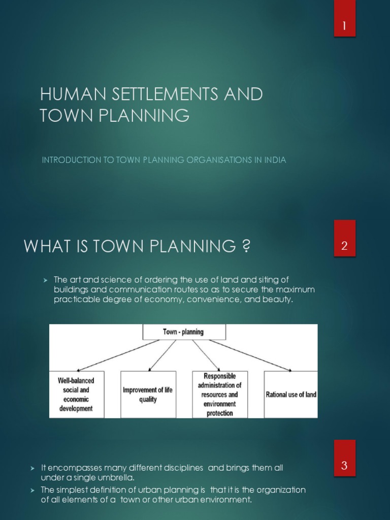 Human Settlements and Town Planning | PDF | Urban Planning | Urbanization