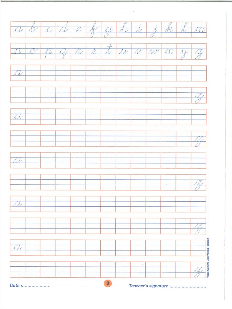 Vikas Cursive Copywriting Book 2 - Part 1 | PDF