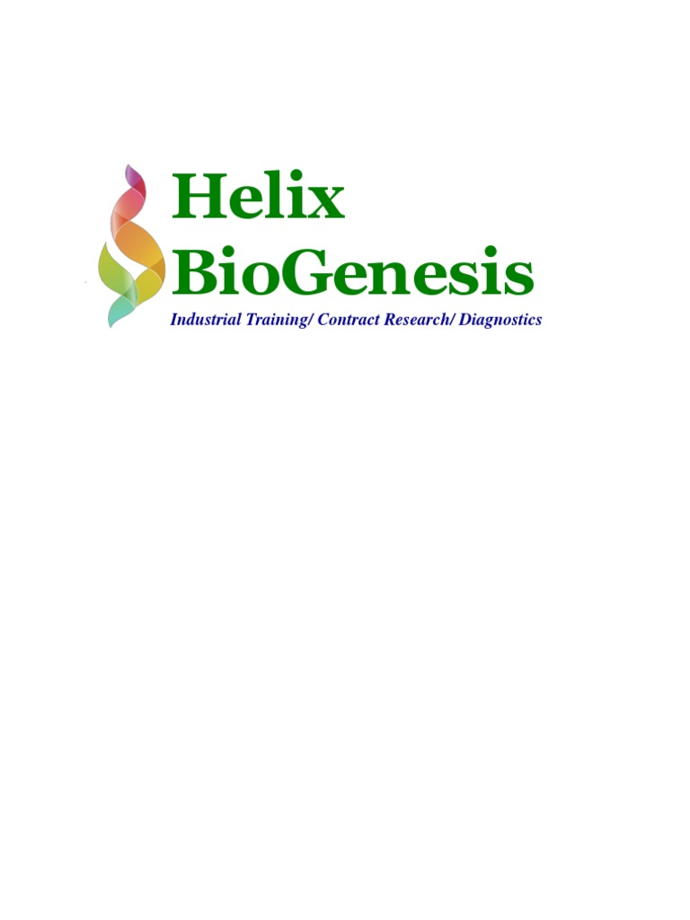Helix Biogenesis: Industrial Training/ Contract Research/ Diagnostics | PDF