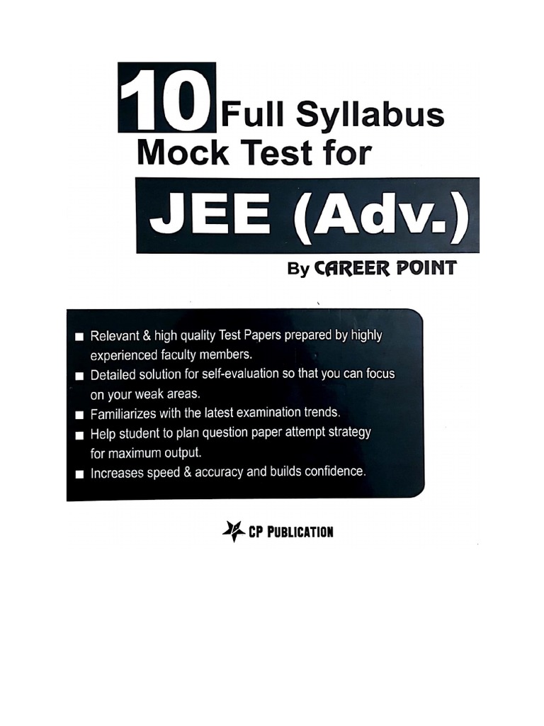 JEE Advanced Mock Test PDF Download | PDF