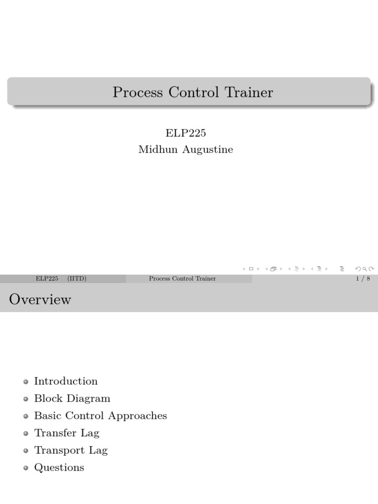 Processcontroltrainer PDF | PDF | Process Control | Control Theory