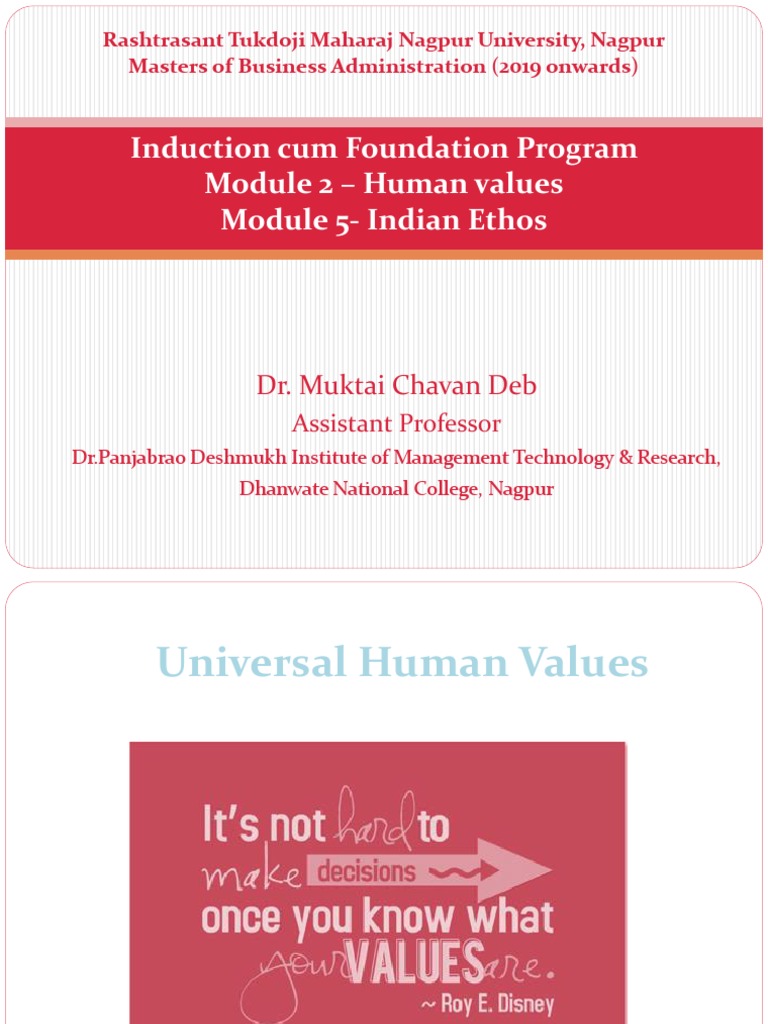 Module 2 Induction Cum Foundation | PDF | Dharma | Karma