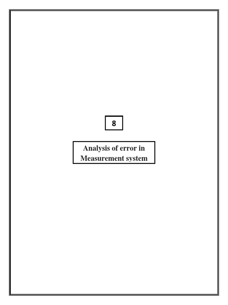 Analysis of Error in Measurement System | PDF | Data Analysis ...