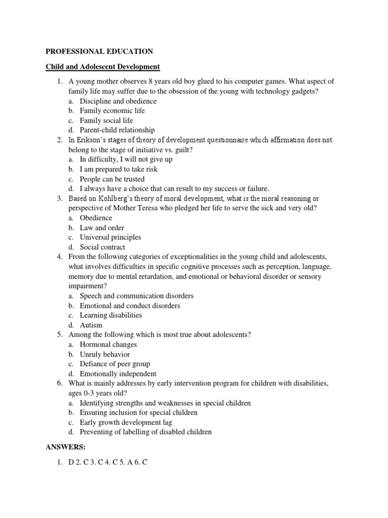 Professional Education | PDF | Learning | Teachers