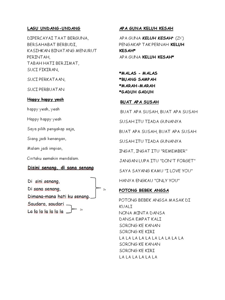 Lagu Lagu Pengakap | PDF