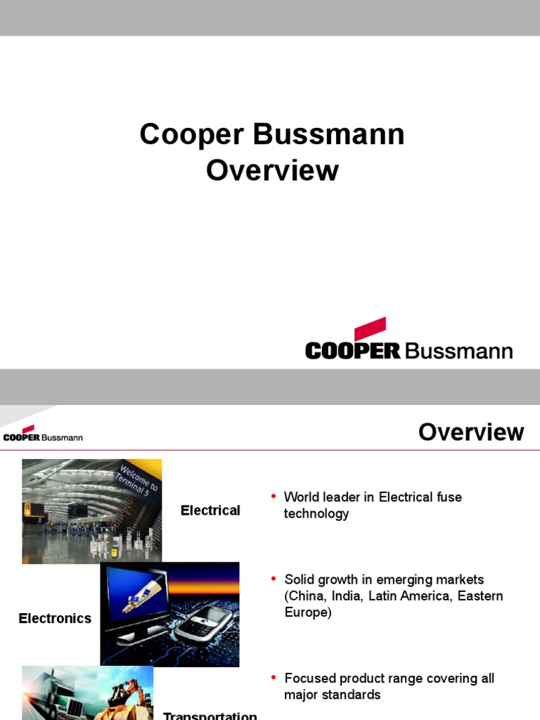 Cooper Bussmann Presentation | PDF | Fuse (Electrical) | Electric Power ...