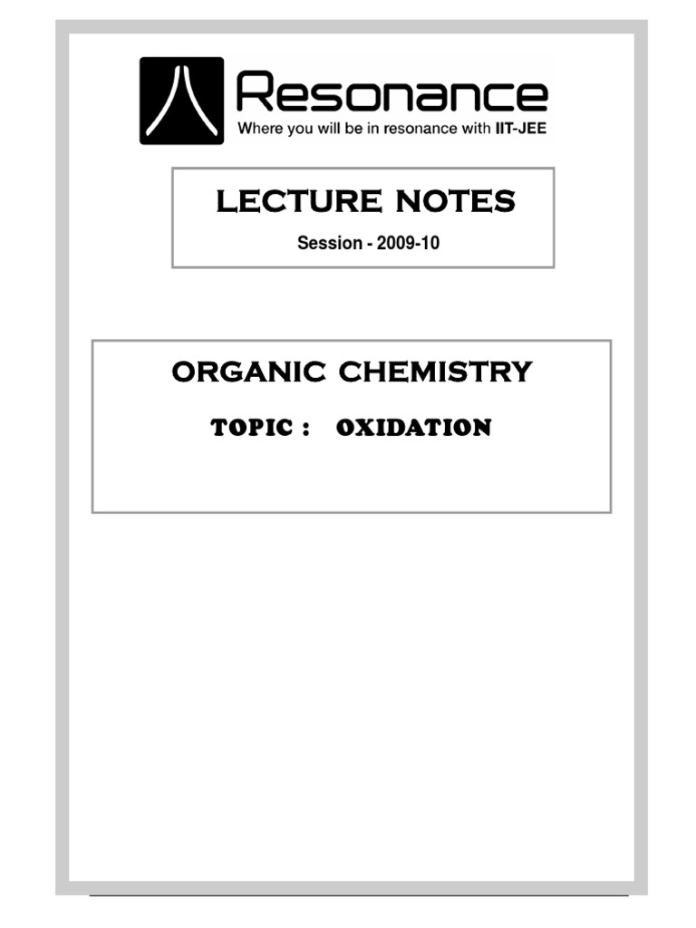 Oxidation | PDF | Aldehyde | Ketone