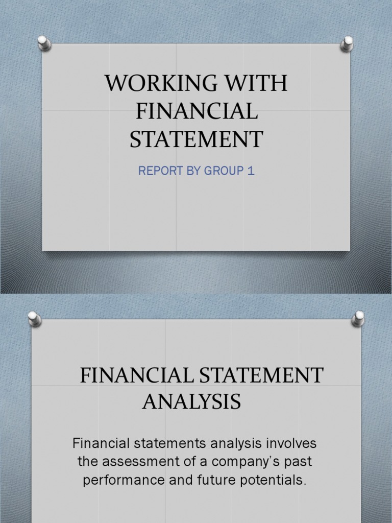 Working With Financial Statement | PDF | Net Income | Balance Sheet
