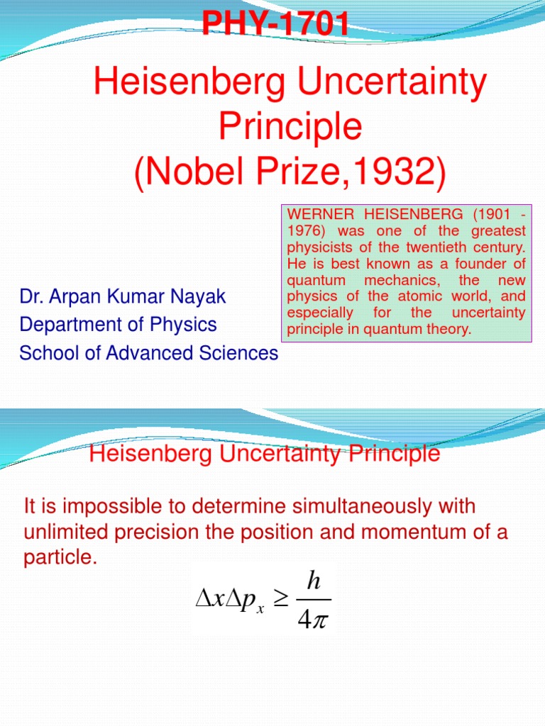 Heisenberg Uncertainty Principle | PDF | Uncertainty Principle | Photon