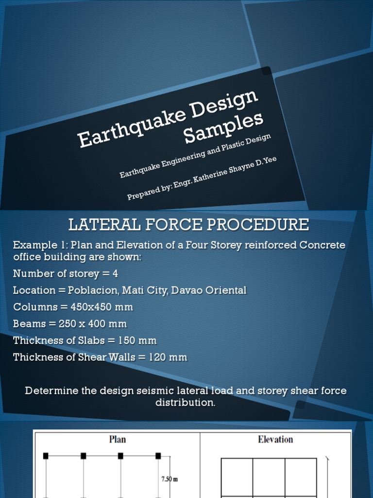 Chapter 8 - Earthquake Design Samples | PDF