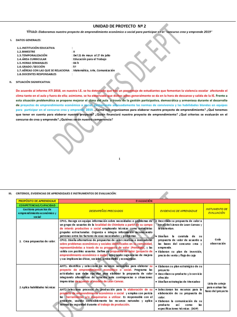 Programa Anual de Ept | PDF | Iniciativa empresarial | Aprendizaje
