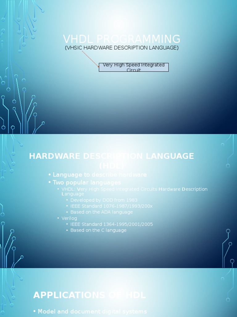 VHDL Programming: (Vhsic Hardware Description Language) | PDF ... VHDL Programming: (Vhsic Hardware Description Language) | PDF ...