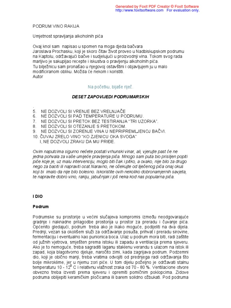 Podrum Vino Rakija | PDF
