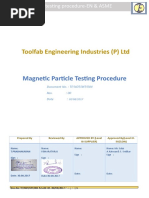 NDT MT Procedure | PDF | Magnetism | Nondestructive Testing