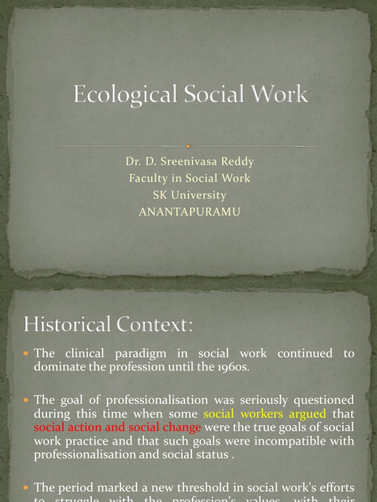 Ecological Social Work Evolution | PDF | Social Work | Ecology