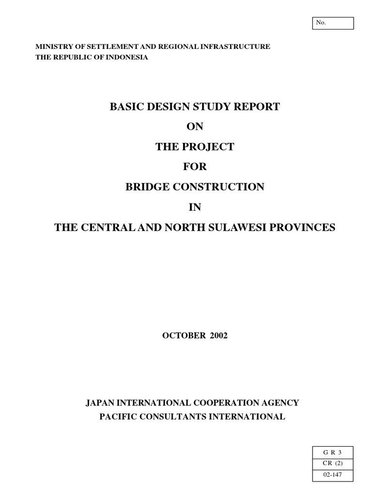 Basic Design Study Report ON The Project FOR Bridge Construction IN The ...