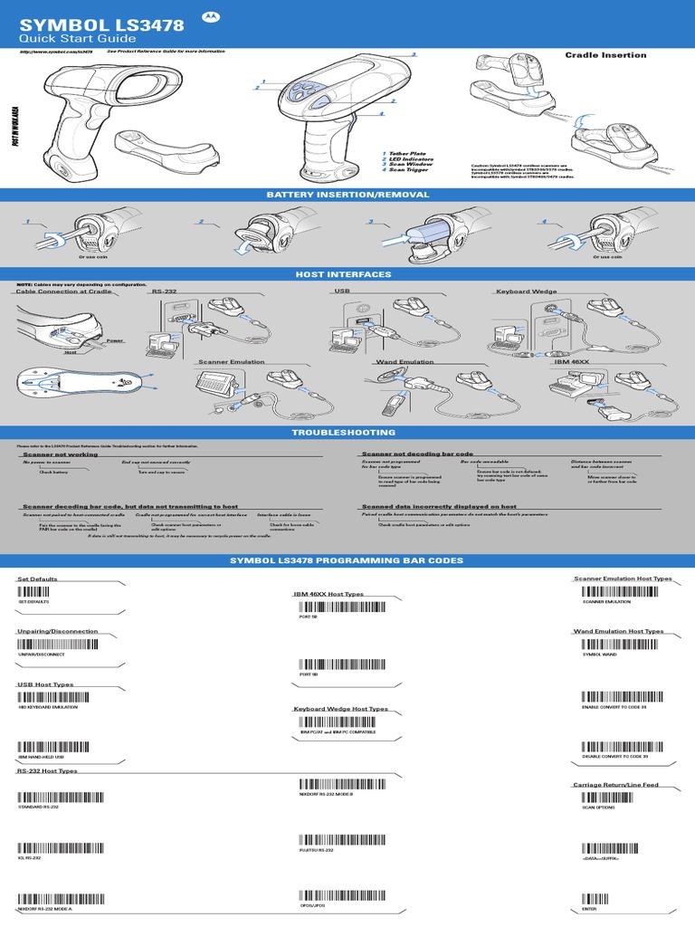 Escaner de Pistolas Symbol PDF | PDF | Barcode | Electromagnetic ...