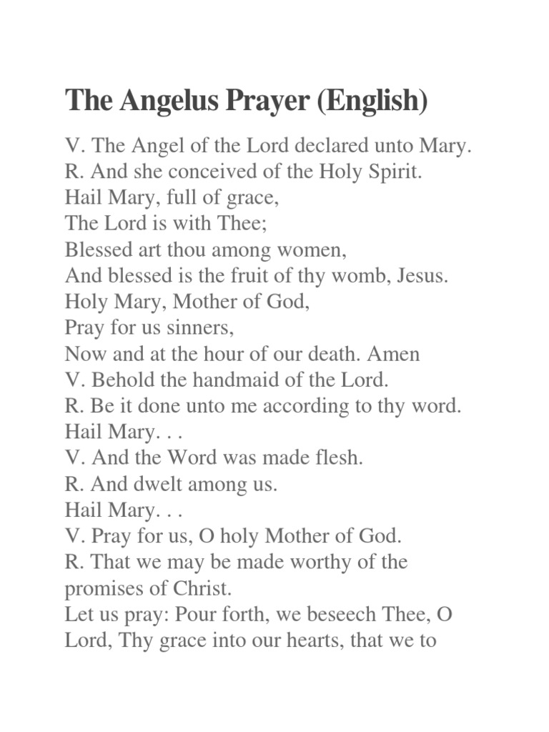 The Angelus Prayer | PDF