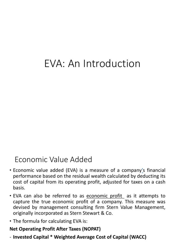 Economic Value Added | PDF | Beta (Finance) | Cost Of Capital