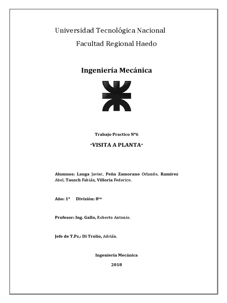 Caratula UTN IngMeca I | PDF