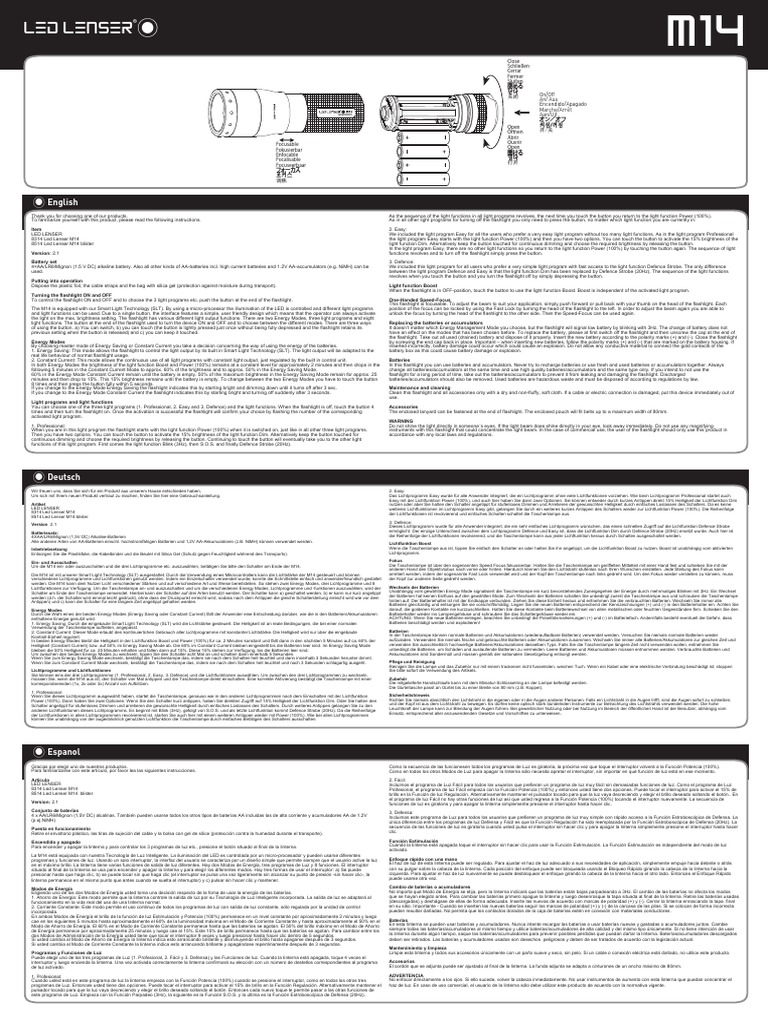 Manual | PDF | Rechargeable Battery | Flashlight