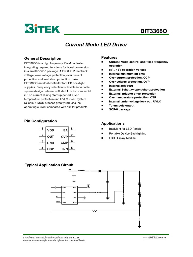 BIT3368O | PDF | Backlight | Computer Engineering