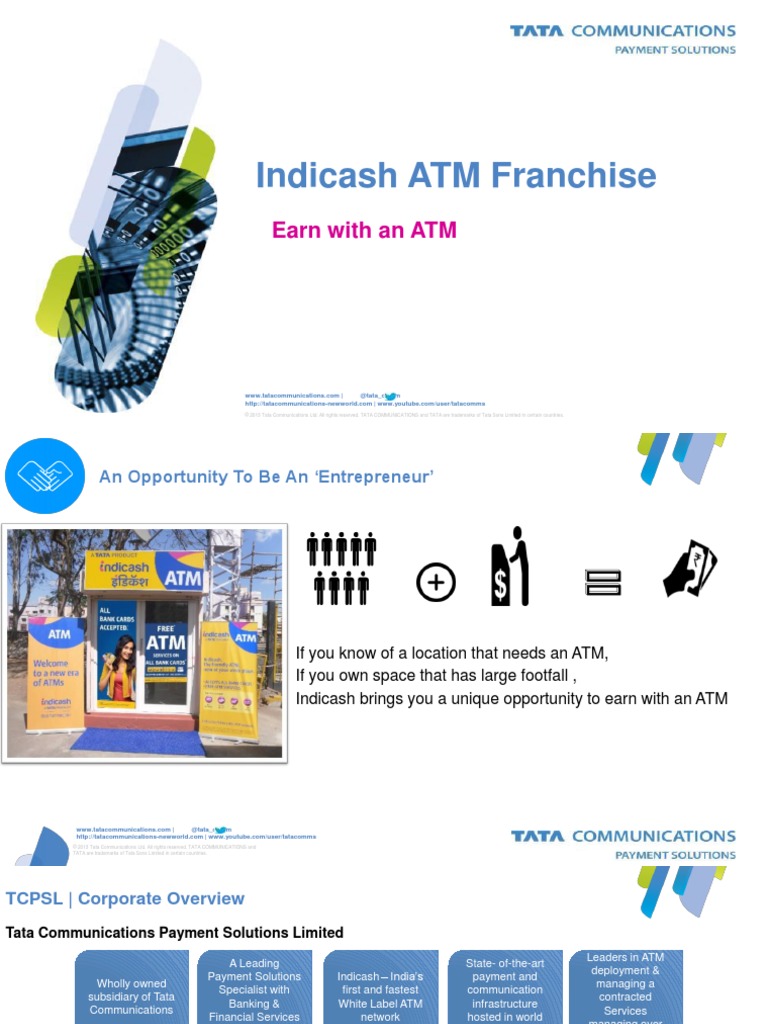 Indicash ATM Franchise: Earn With An ATM | PDF | Automated Teller ...