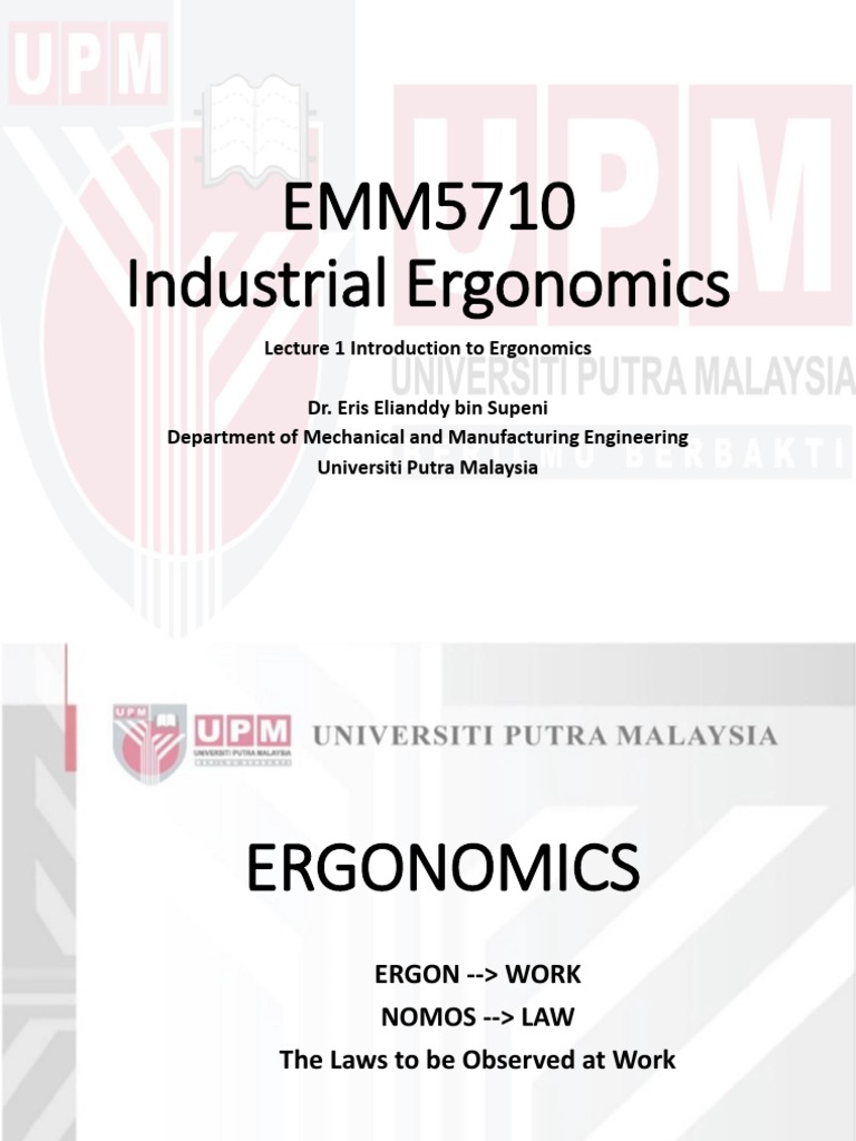 Introduction to Industrial Ergonomics | PDF | Human Factors And ...