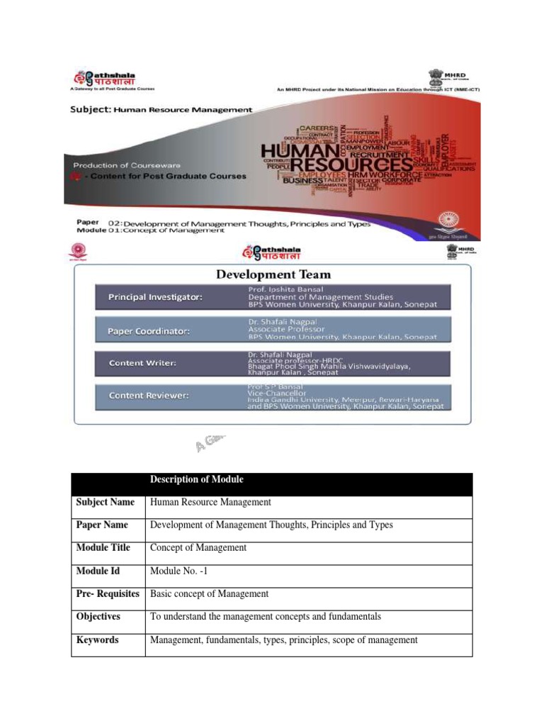 Understanding Management Fundamentals: An Overview of the Concept of ...