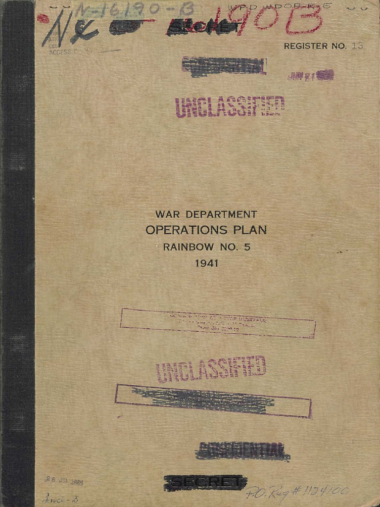 Operations Plan Rainbow No. 5 | PDF | World War II | Axis Powers