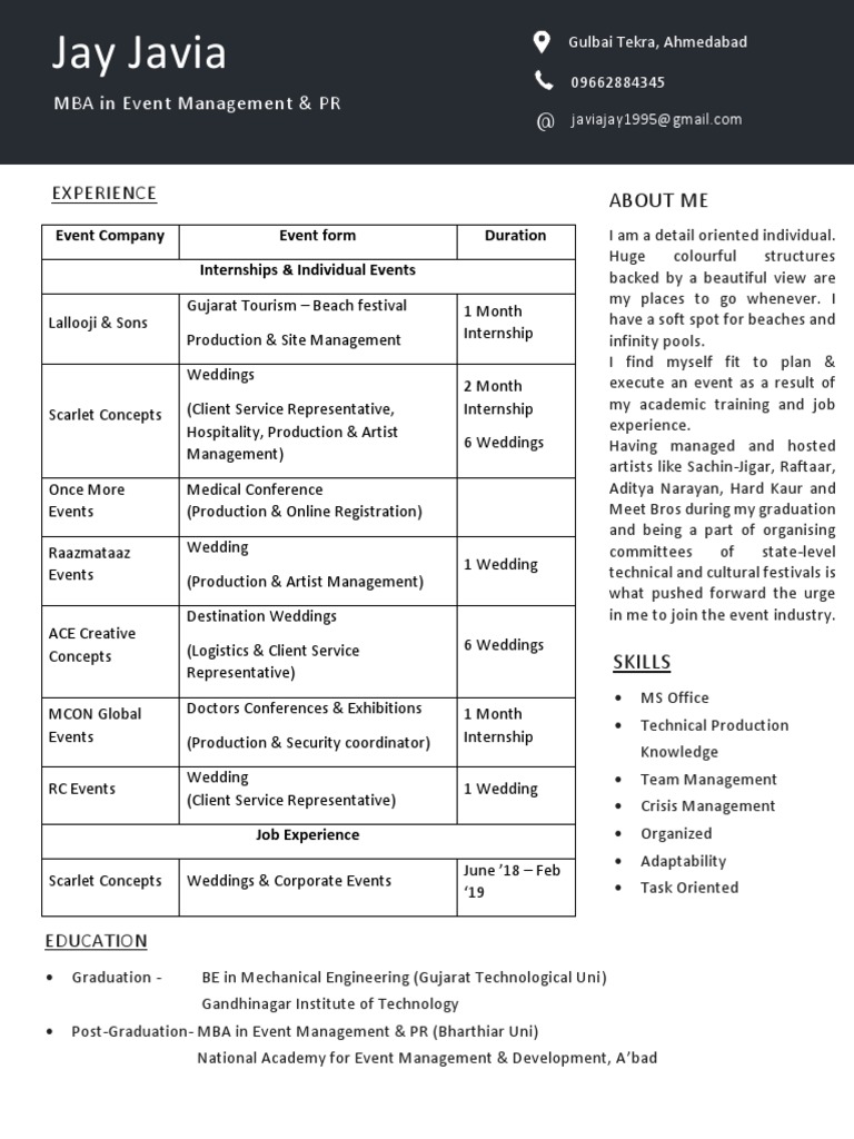 Jay Resume | PDF | Business